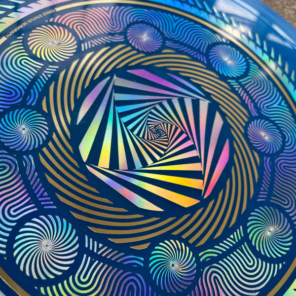 Holographic Vortex Frisbee - Status Serigraph