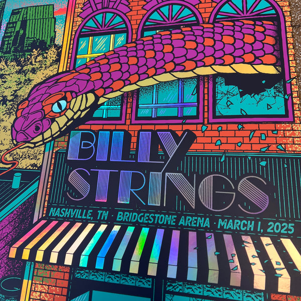 Billy Strings - Nashville 2025 (Matching Numbered Cut Rainbow Foil Set ...